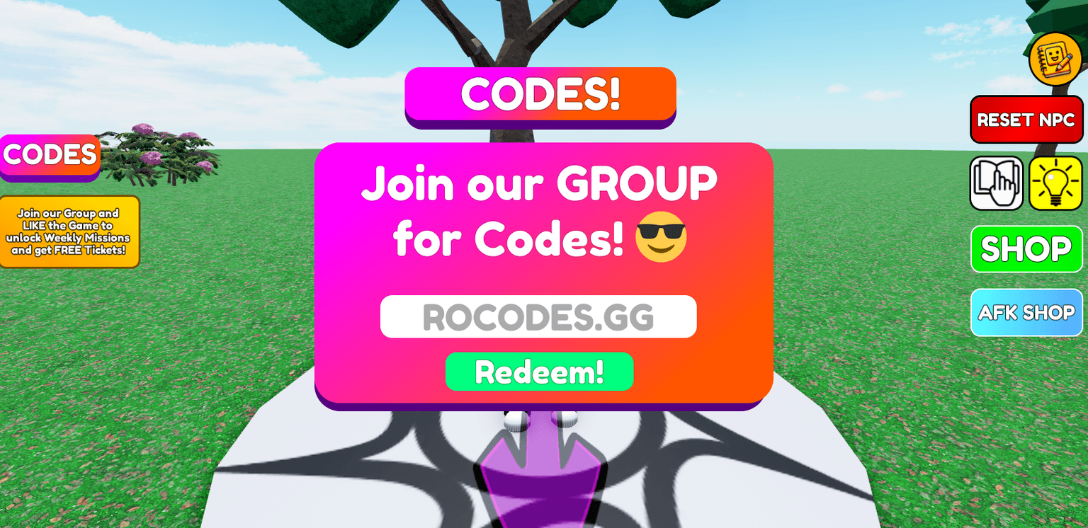 My NPC Friend Codes (October 2025) - RoCodes